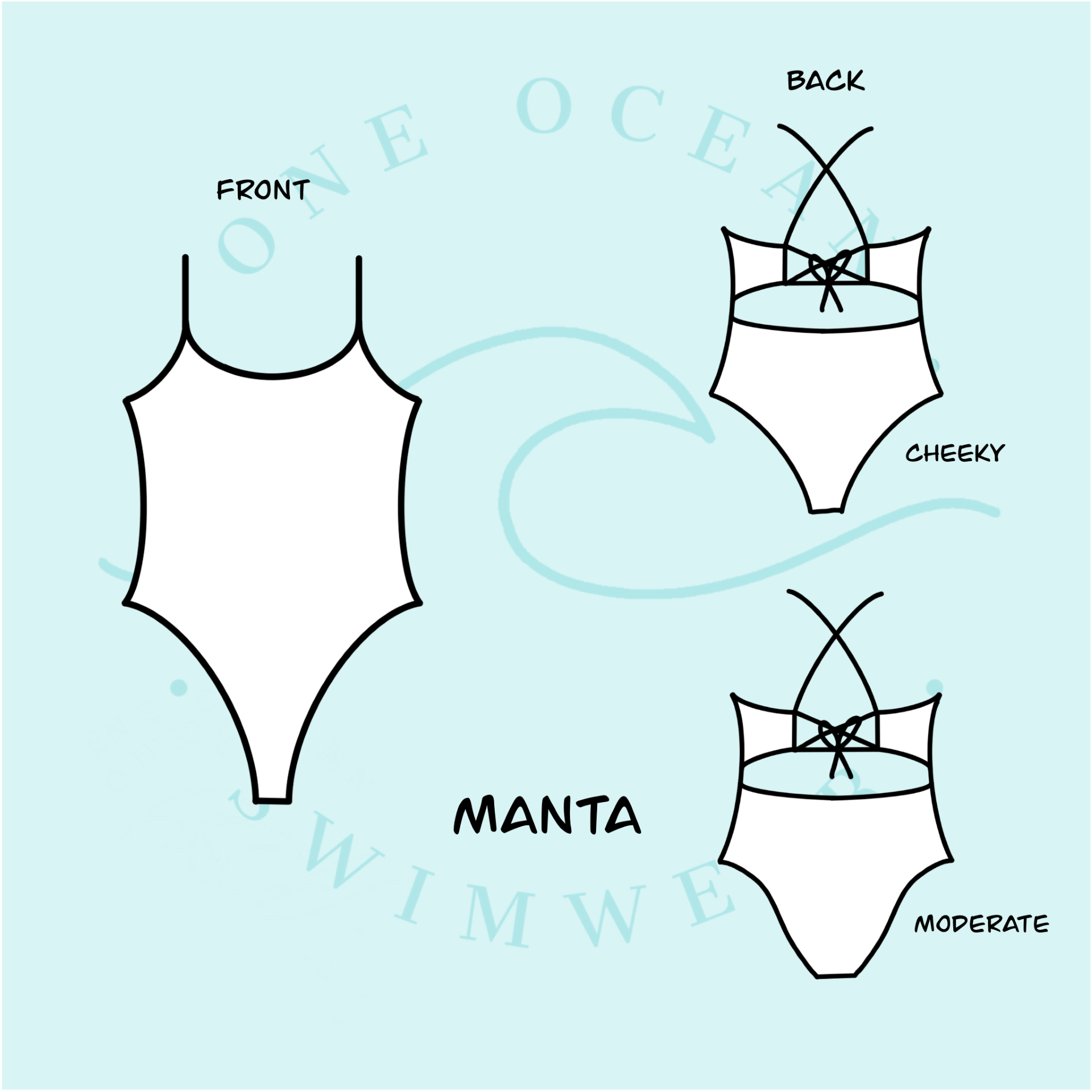 Manta Ray Reversible One Piece – One Ocean Swimwear